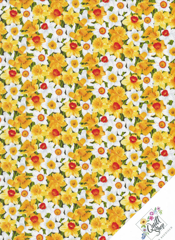 NARZISSEN, OSTERGLOCKEN Stoff Nr. 230221 - Quilt Shop Ruth Baudisch